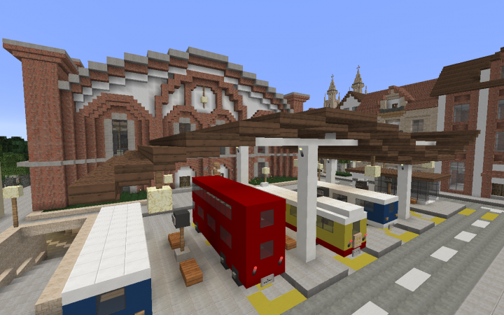 Newtown central station with underground and bus station Minecraft Map