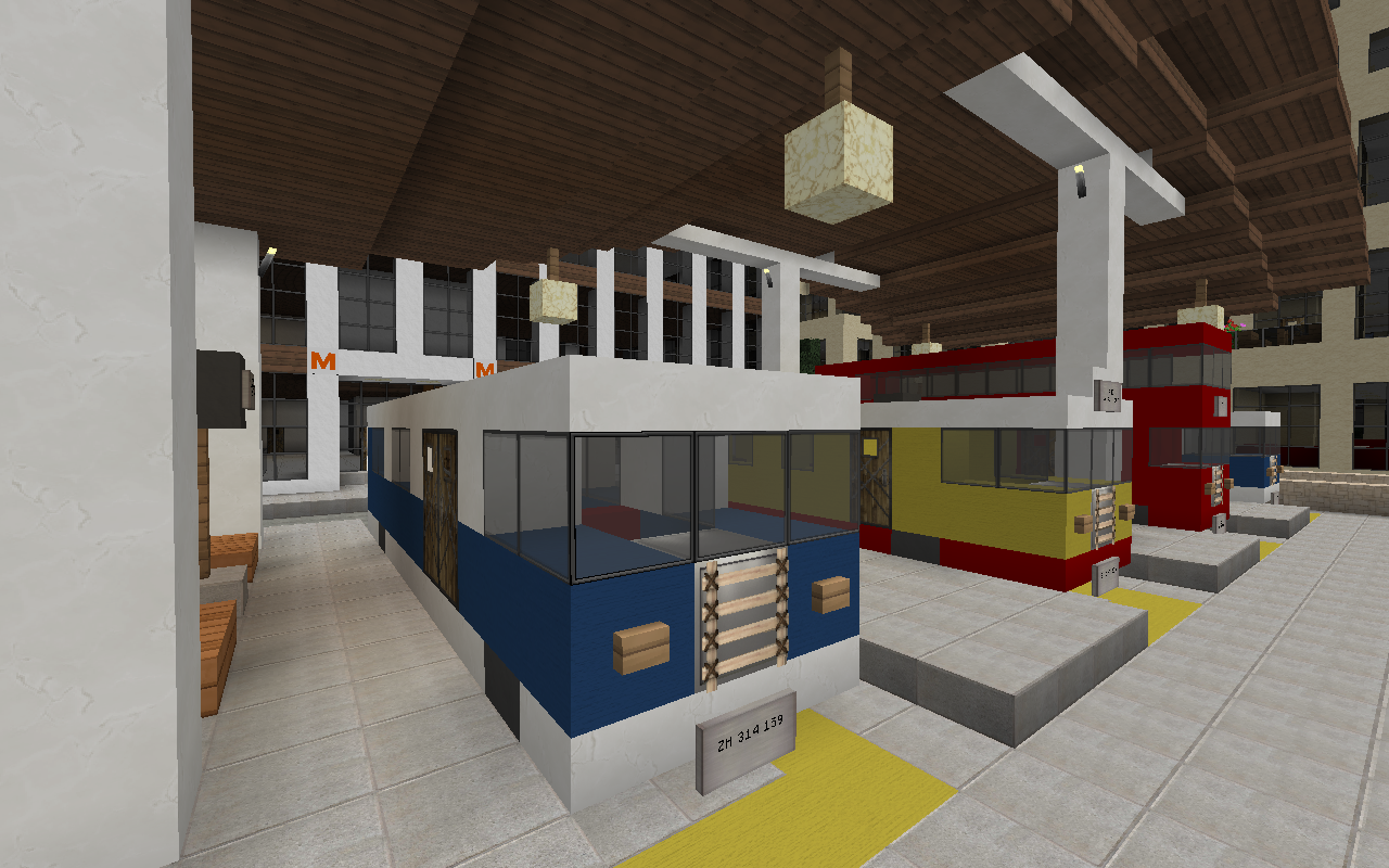 Newtown central station with underground and bus station Minecraft Map
