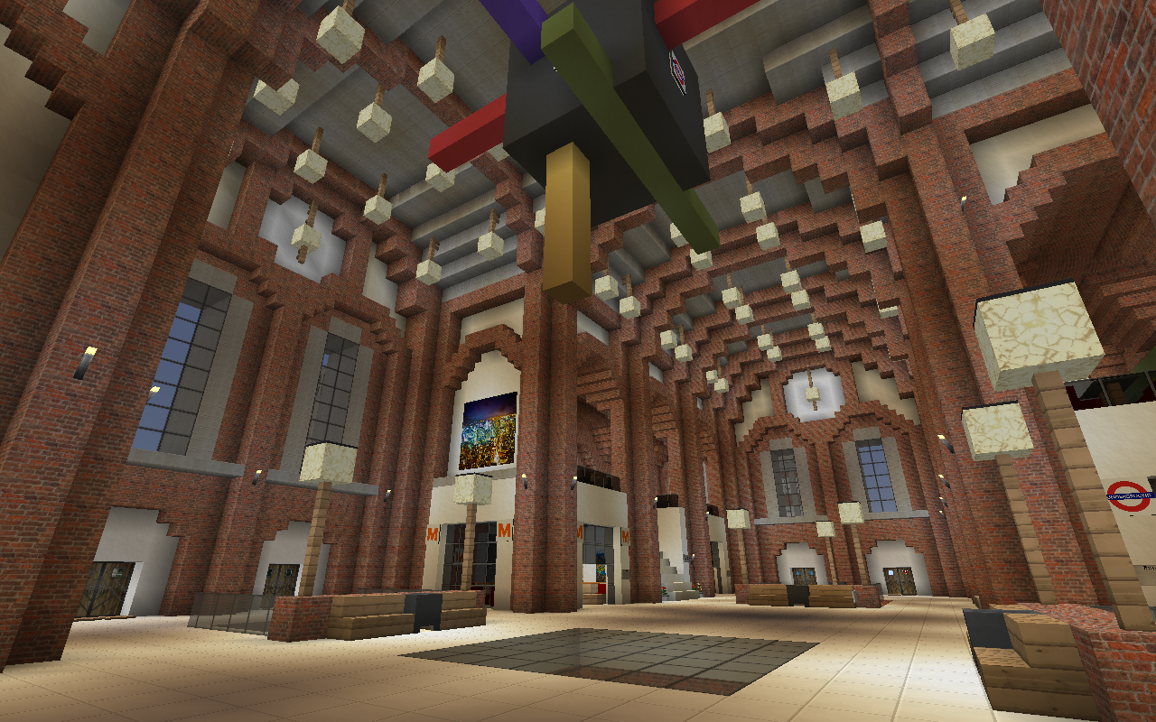 Newtown central station with underground and bus station Minecraft Map