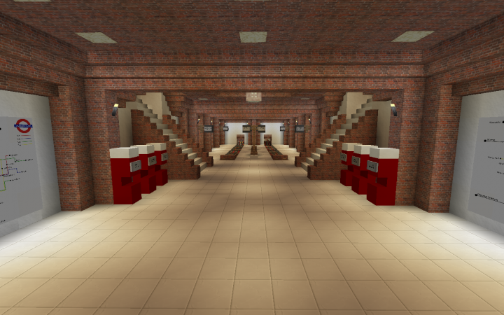 Newtown central station with underground and bus station Minecraft Map