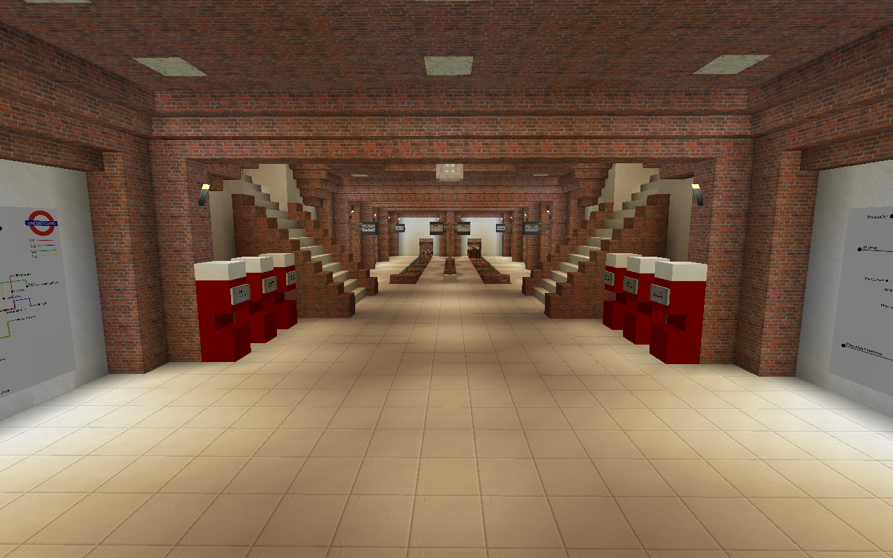Newtown central station with underground and bus station Minecraft Map