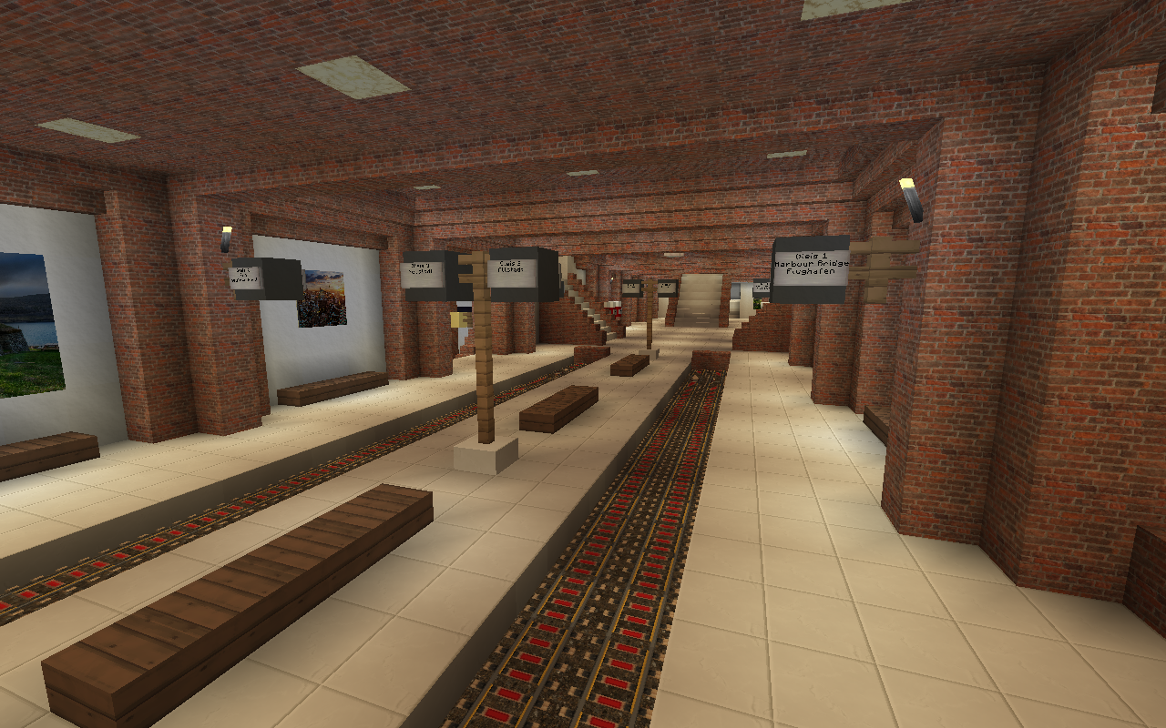 Newtown central station with underground and bus station Minecraft Map