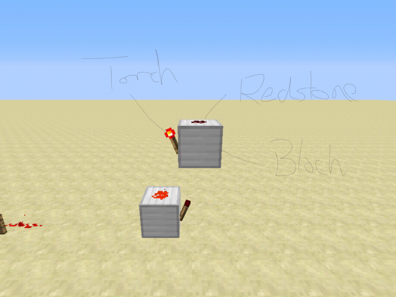 A Torch Tower Going Downwards Minecraft Map