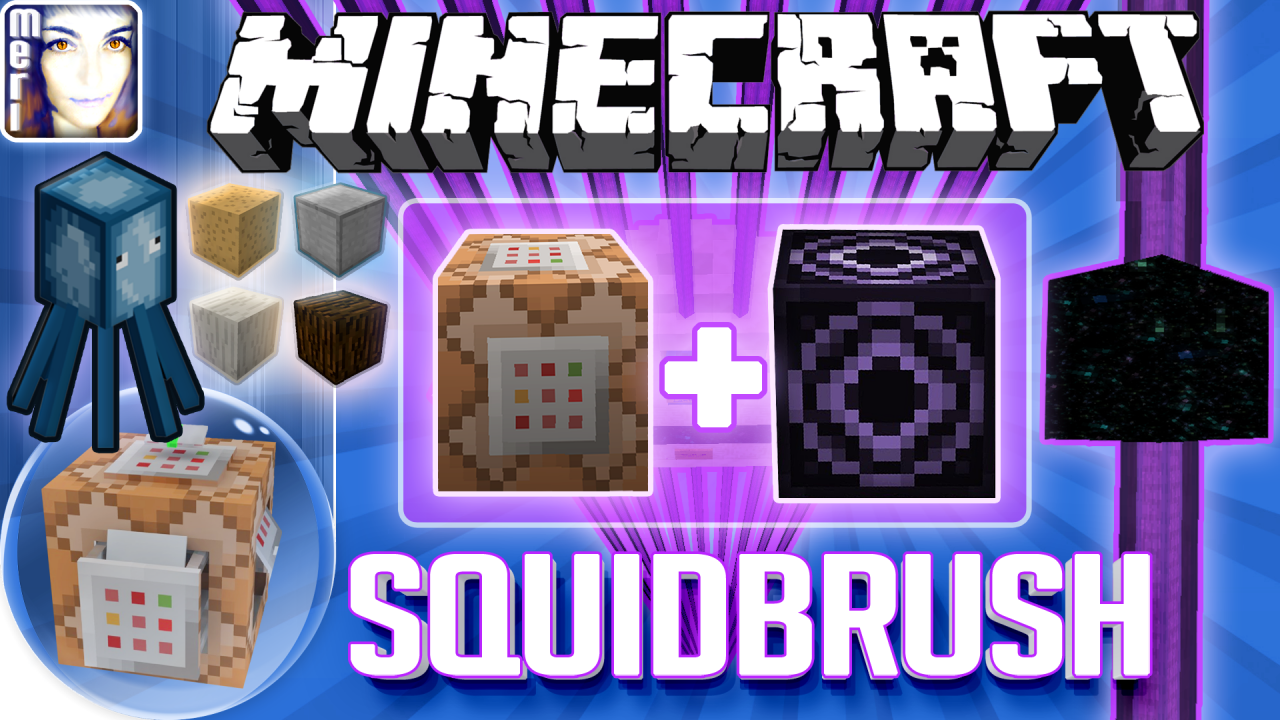 SQUIDBRUSH hidden blocks Builder Tool Structure Block NBT + one-click command Minecraft Map