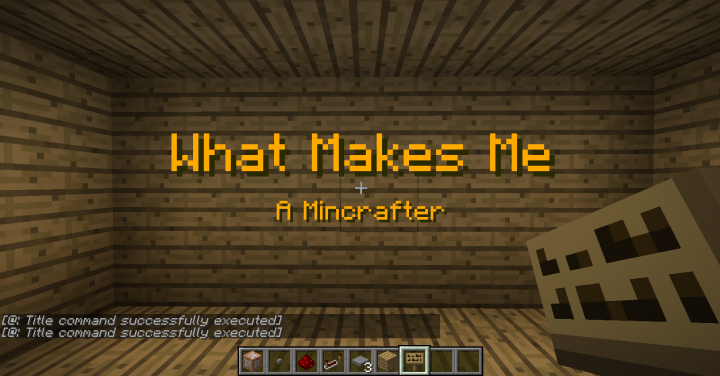 What Makes Me A Minecrafter Minecraft Map