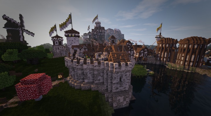 Let's Show Minecraft - Town Wall - Stadtmauer Minecraft Map