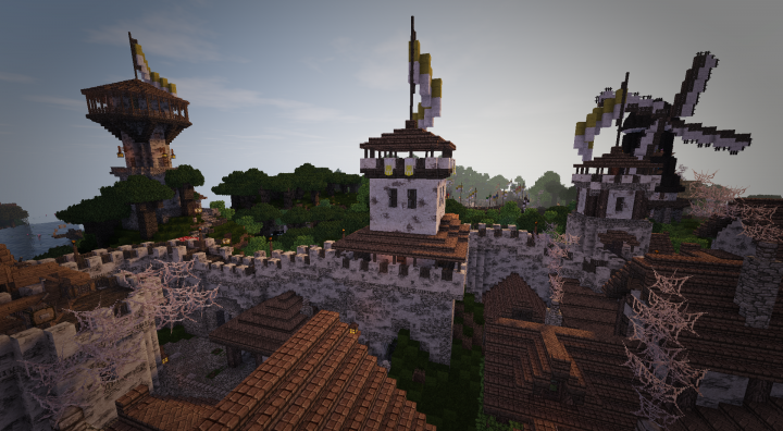 Let's Show Minecraft - Town Wall - Stadtmauer Minecraft Map