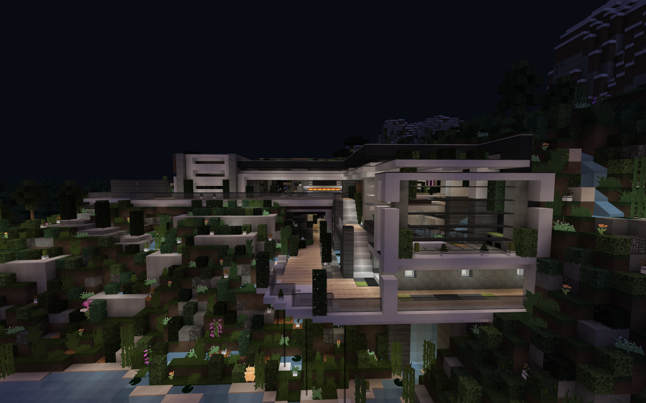 Modern cliffside house Minecraft Map