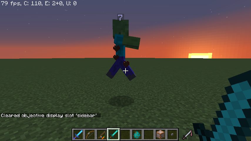 Damage Indicators in Vanilla Minecraft 1.10 Minecraft Map