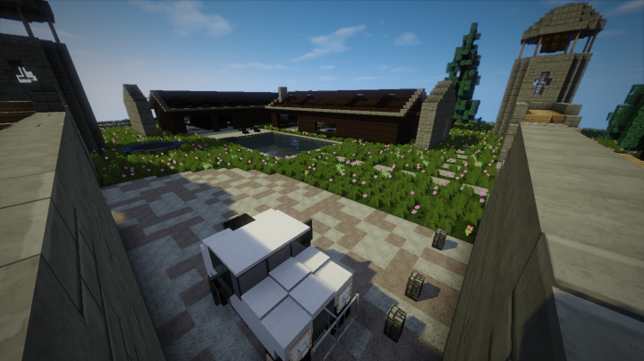 modern farm house Minecraft Map