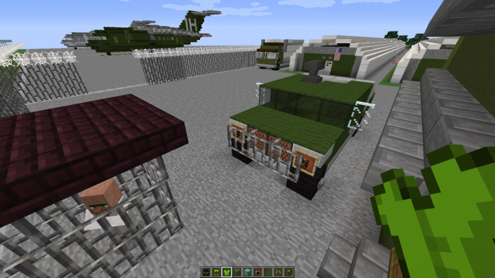 Military Air Base with Aircraft and cars - airport Minecraft Map