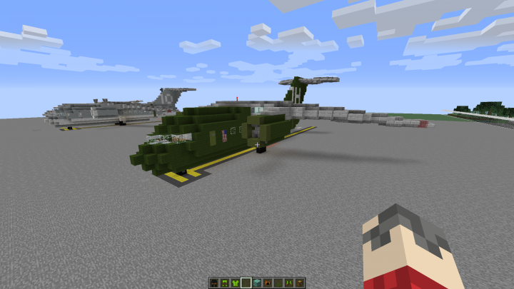 Military Air Base with Aircraft and cars - airport Minecraft Map