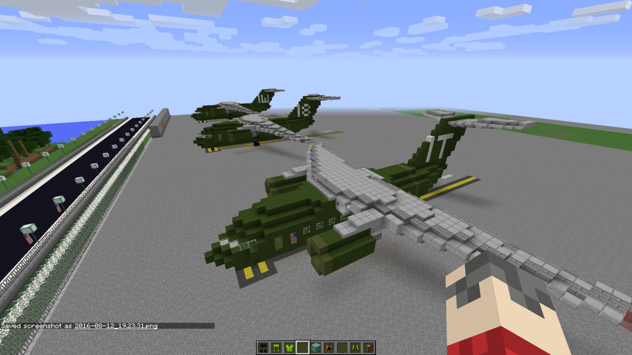 Military Air Base with Aircraft and cars - airport Minecraft Map