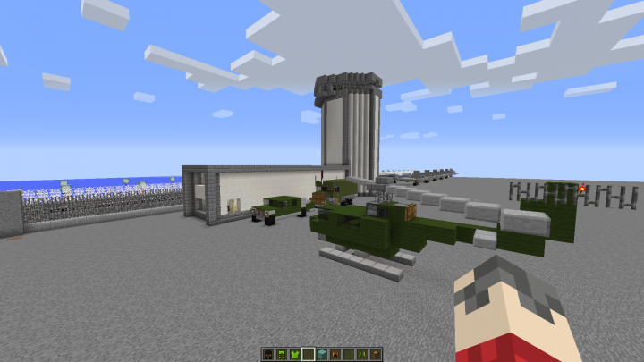 Military Air Base with Aircraft and cars - airport Minecraft Map