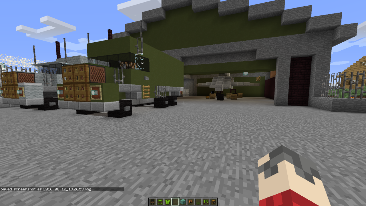 Military Air Base with Aircraft and cars - airport Minecraft Map