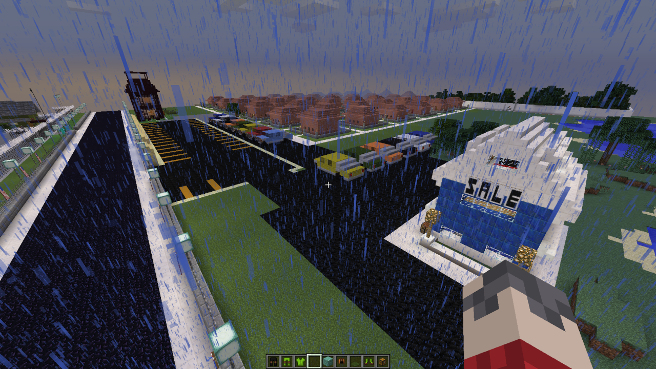 Town with countryside. Minecraft Map