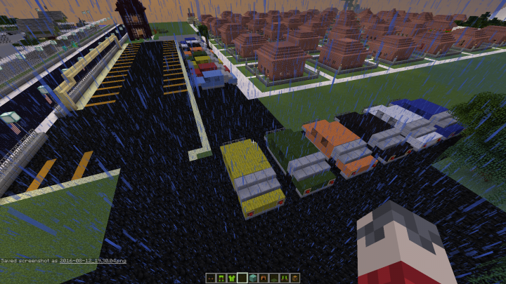 Town with countryside. Minecraft Map