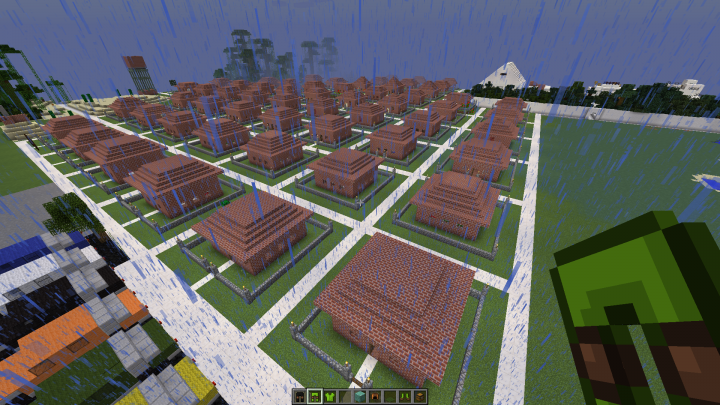 Town with countryside. Minecraft Map