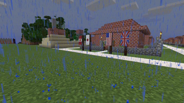 Town with countryside. Minecraft Map