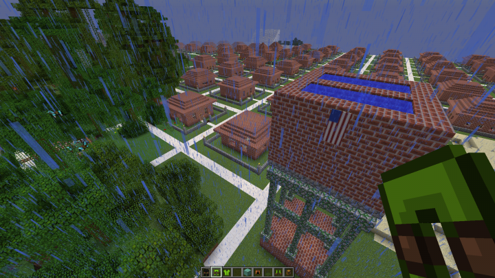Town with countryside. Minecraft Map