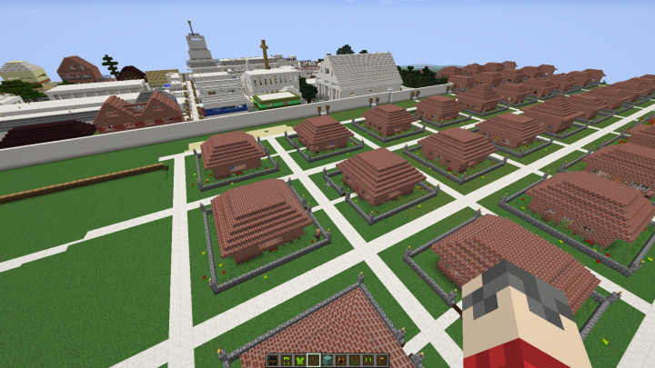 Town with countryside. Minecraft Map