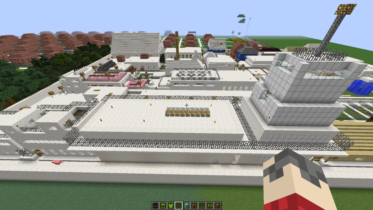 Town with countryside. Minecraft Map