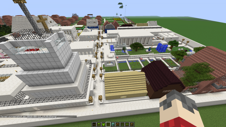Town with countryside. Minecraft Map