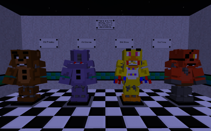 (WIP) FNaF 2 MC; Working Map W/ Moving Animatronics Minecraft Map