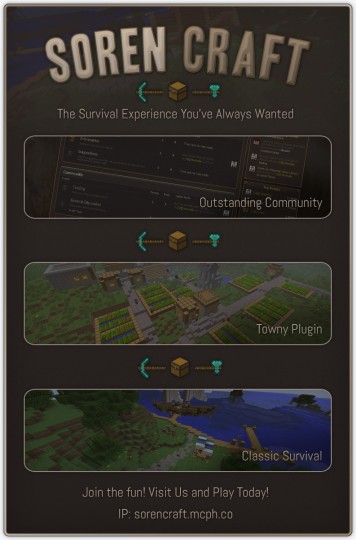Soren Craft - Towny Survival With RPG Elements // Professional Staff ...