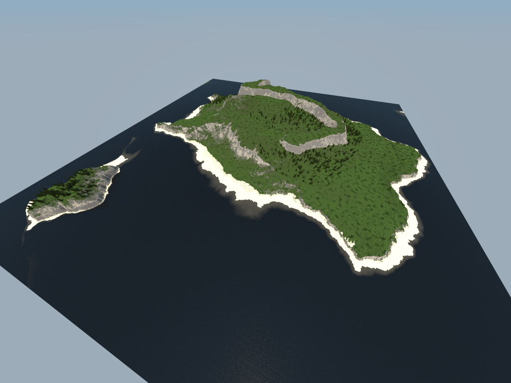 Custom terrain - Island - 2x2k blocks #weareconquest Minecraft Map