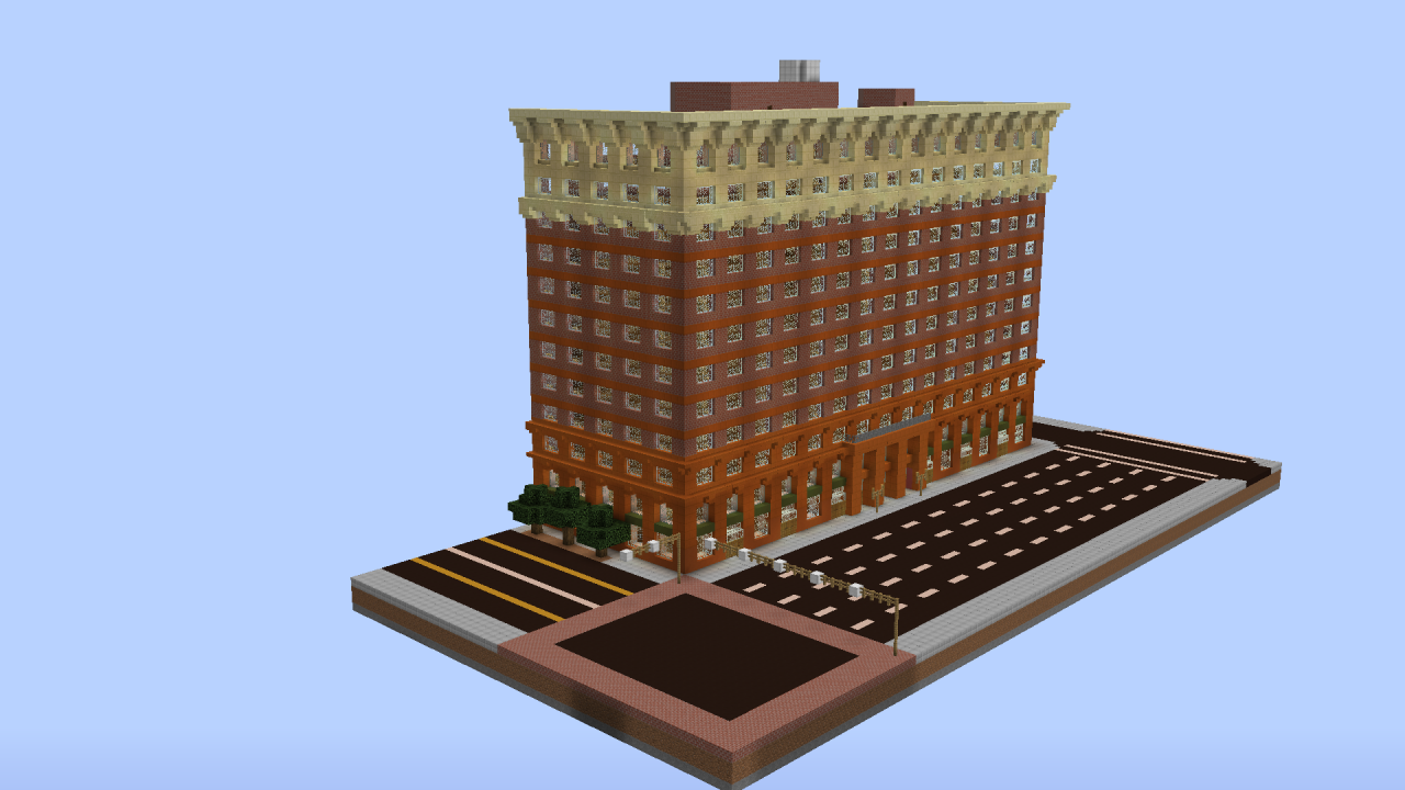 The Atlas Apartments (Facade), Columbus, Ohio Minecraft Map