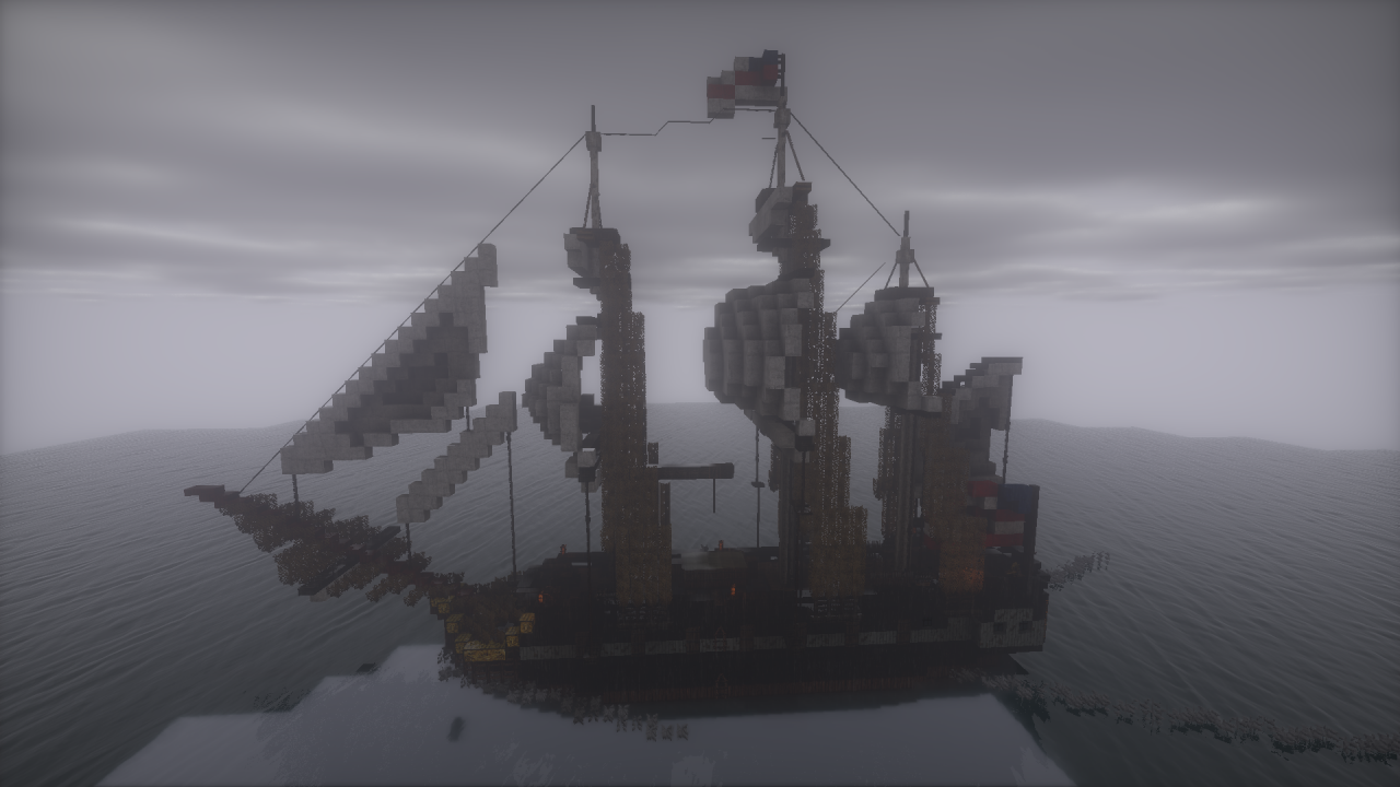 18th century frigate, USS Doldrums Minecraft Map