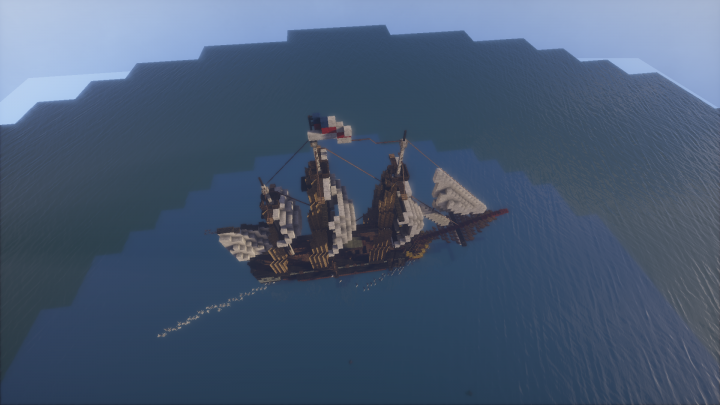 18th century frigate, USS Doldrums Minecraft Map