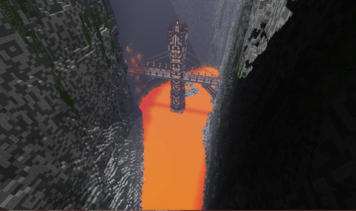 Large Ravine w/ Bridge Minecraft Map