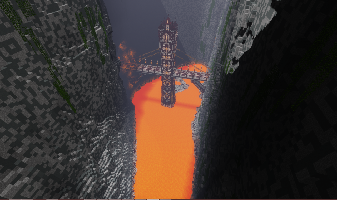 Large Ravine w/ Bridge Minecraft Map