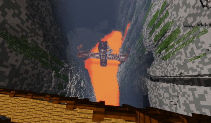 Large Ravine w/ Bridge Minecraft Map