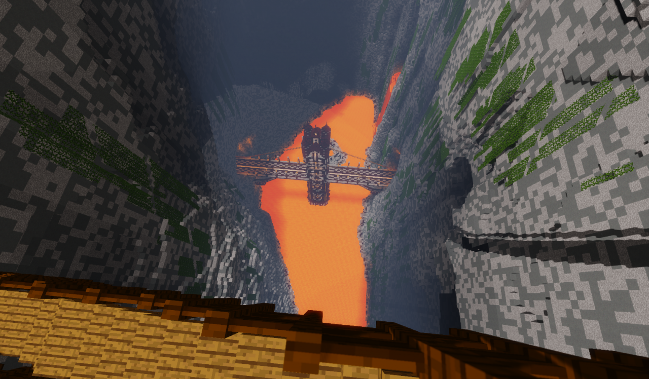 Large Ravine w/ Bridge Minecraft Map