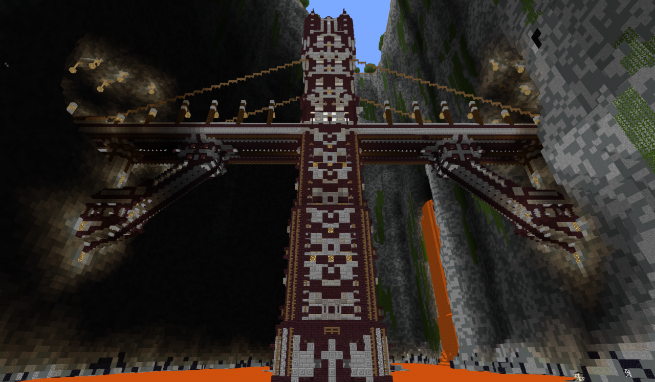 Large Ravine w/ Bridge Minecraft Map