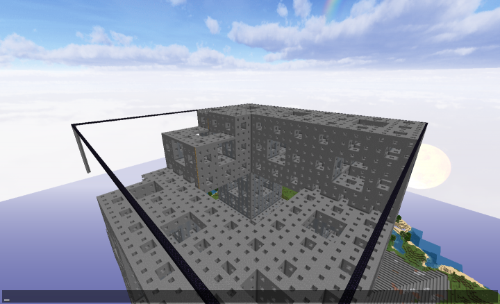 Menger Sponge in survival vanilla Minecraft Map