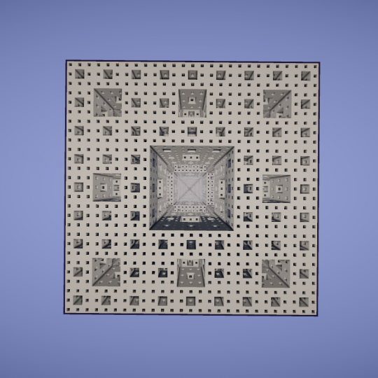 Menger Sponge in survival vanilla Minecraft Map