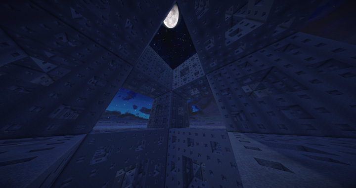 Menger Sponge in survival vanilla Minecraft Map