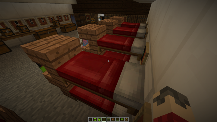 Quonset hut - Barracks interior - Military Minecraft Map