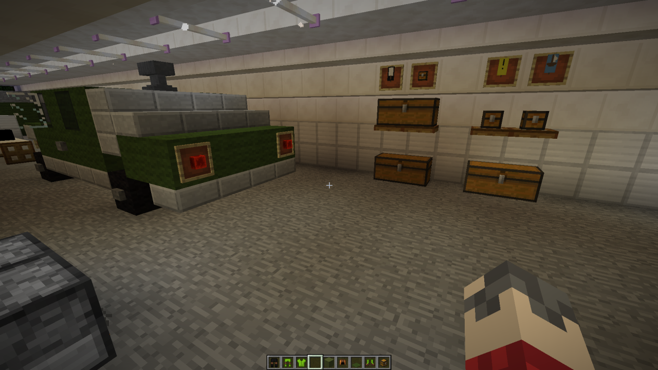 Quonset hut - with work shop interior - Military Minecraft Map