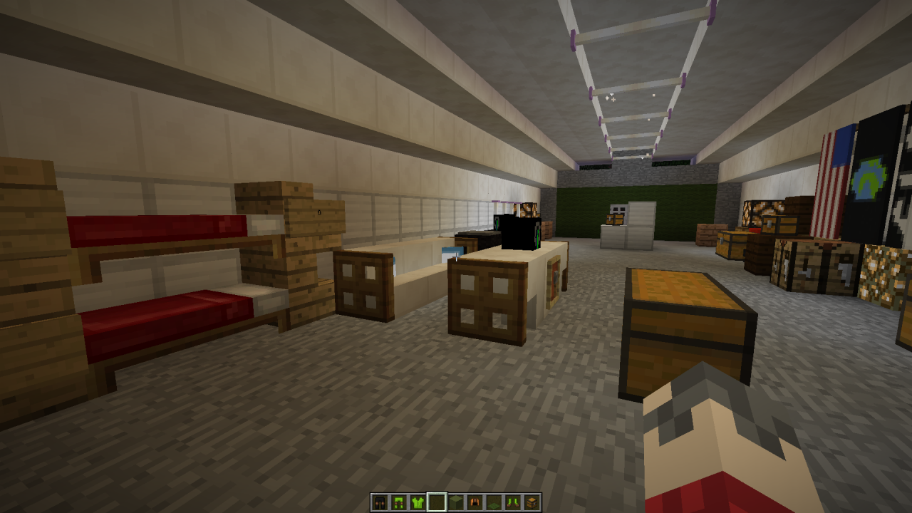 Quonset hut - with work shop interior - Military Minecraft Map