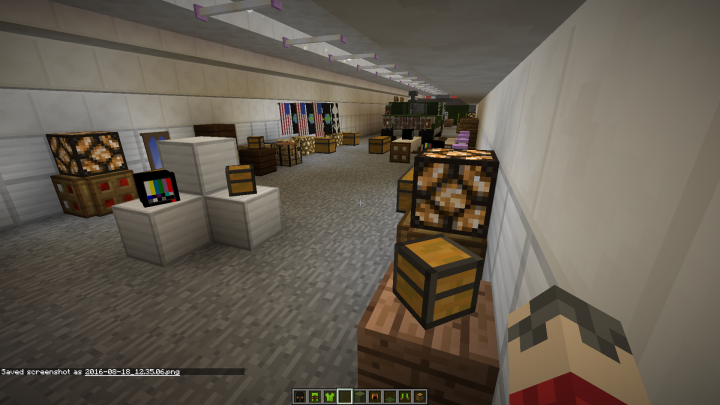 Quonset hut - with work shop interior - Military Minecraft Map