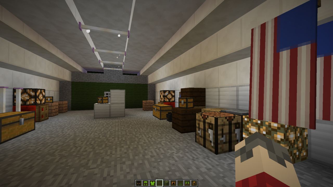 Quonset hut - with work shop interior - Military Minecraft Map