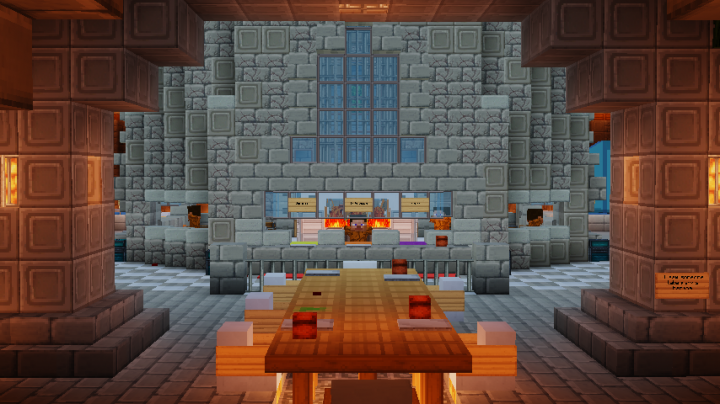Prsion Themed Cafeteria Minecraft Project
