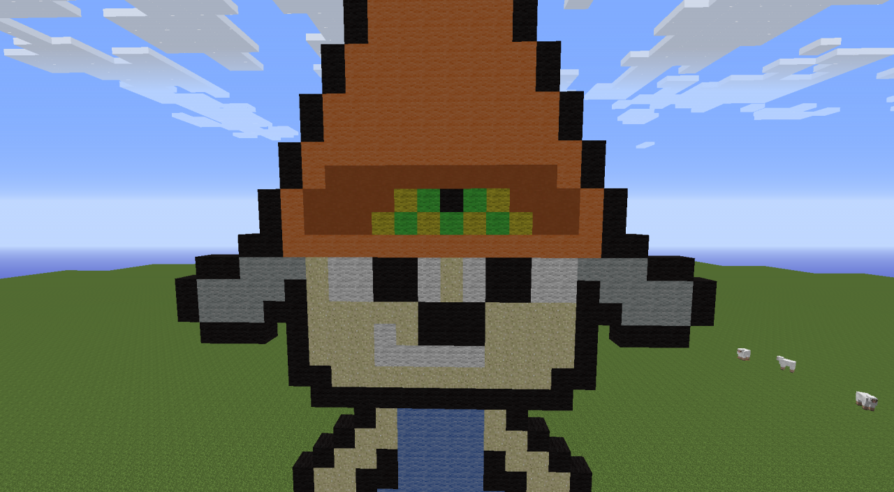 PaRappa the rapper pixel art Minecraft Project