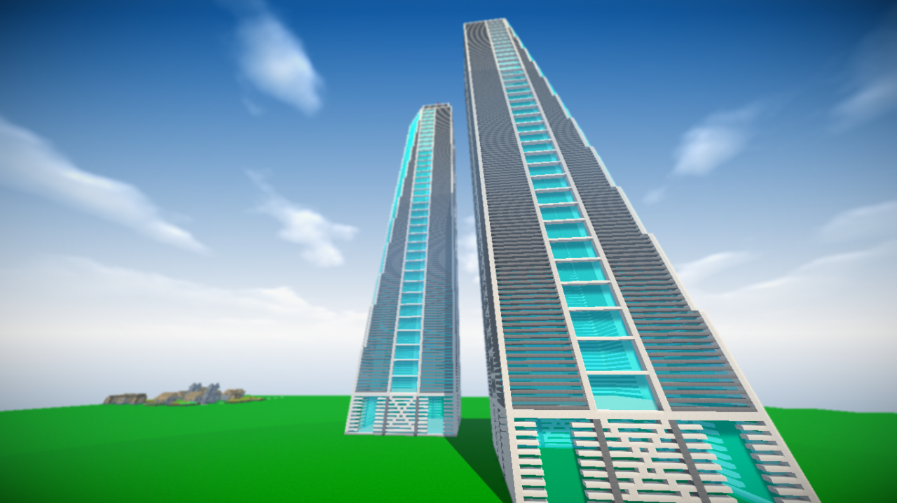 Umaira Towers | Modern Twin Skyscrapers Minecraft Map