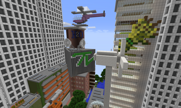 A Vertical City Minecraft Map